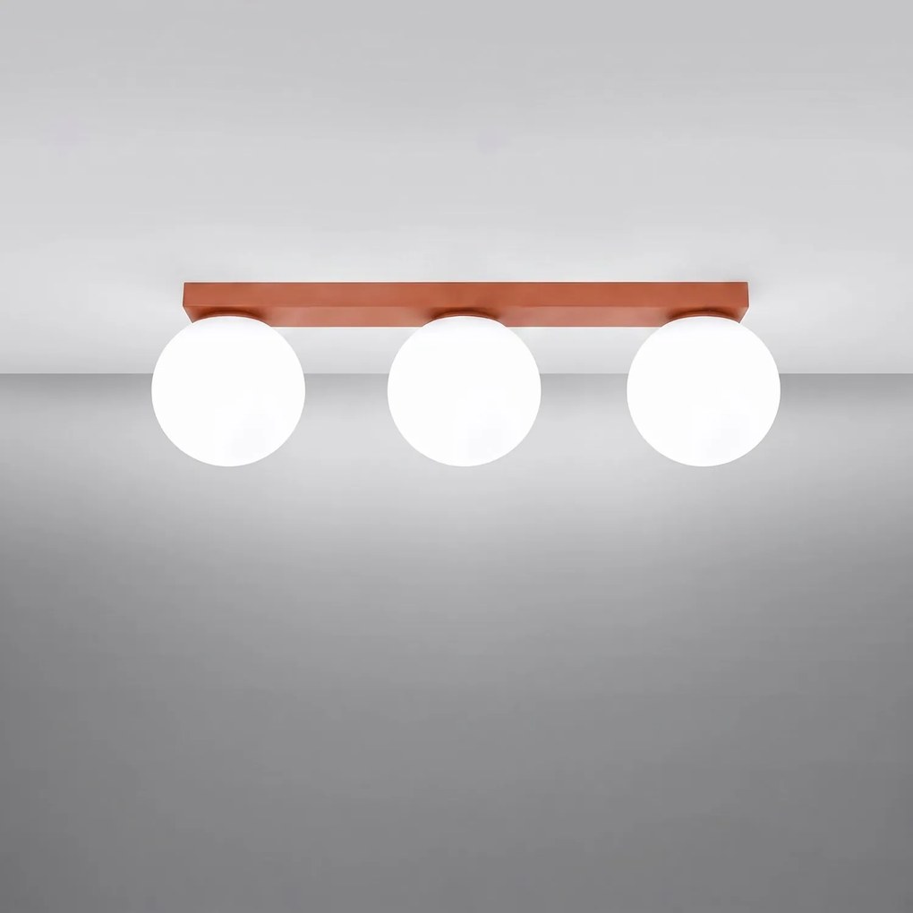 Sollux Lighting Stropní svítidlo YOLI 3 okrově červené