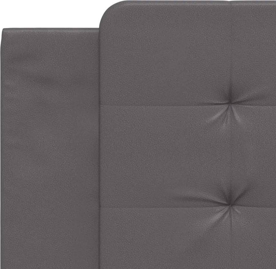 Postel s matrací Zadar šedá 180 x 200 cm umělá kůže 3208883