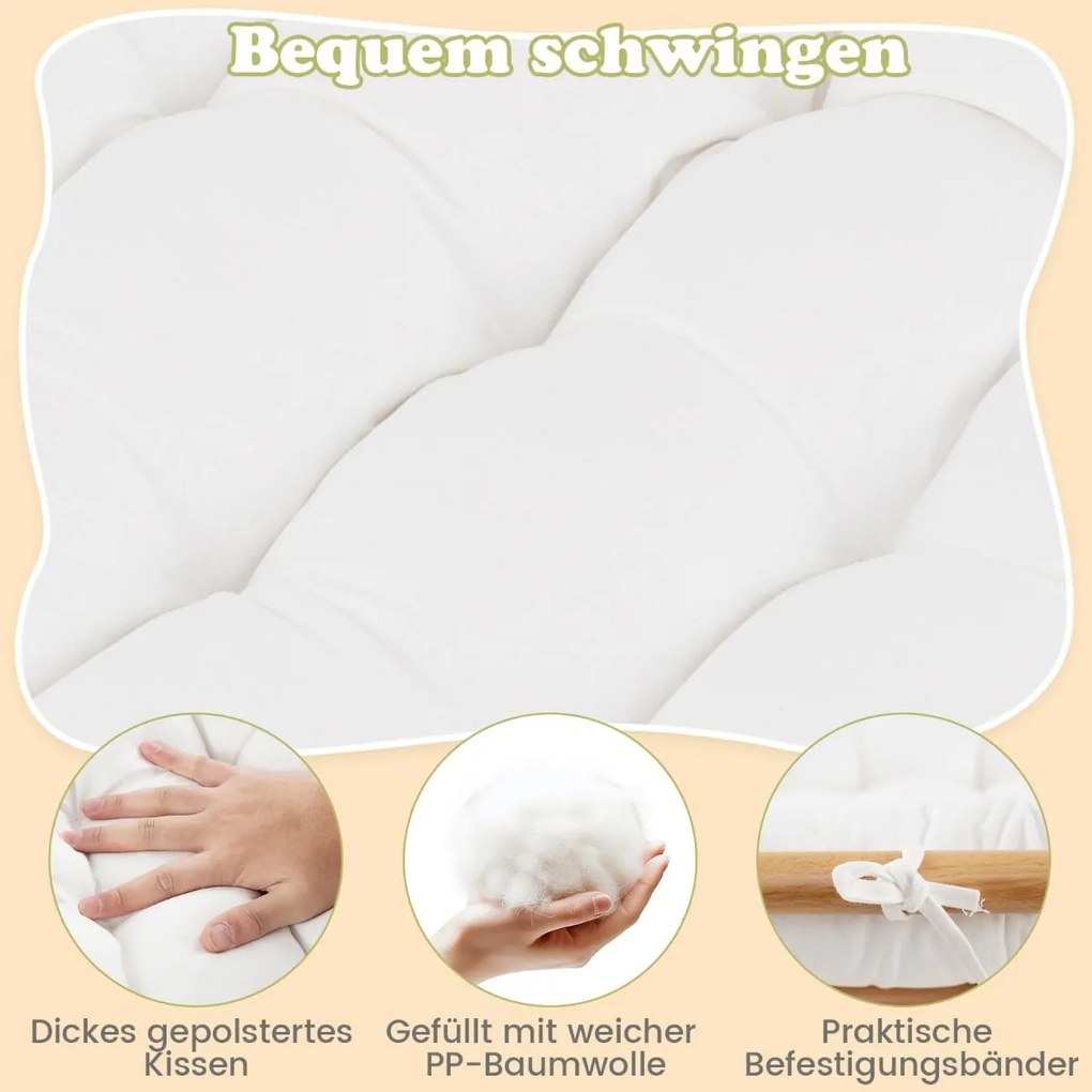 Costway 2-in-1 obloukový rocker s polštářem Oboustranný lezecký oblouk Natural