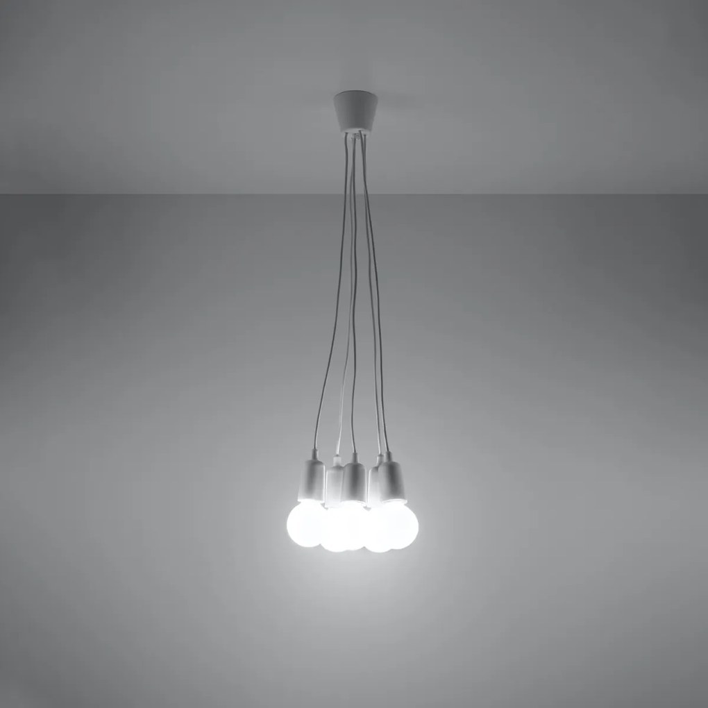 Sollux Lighting Závěsné svítidlo DIEGO 5 bílé