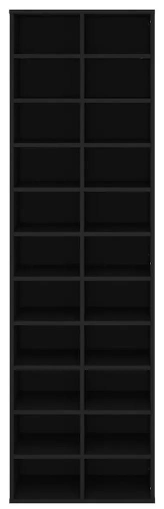 Botník černý 54 x 34 x 183 cm dřevotříska - Default Title