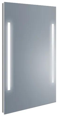 Zrcadlo do koupelny s dvěma LED pruhy - 60 x 80 cm s vypínačem - Lumina White