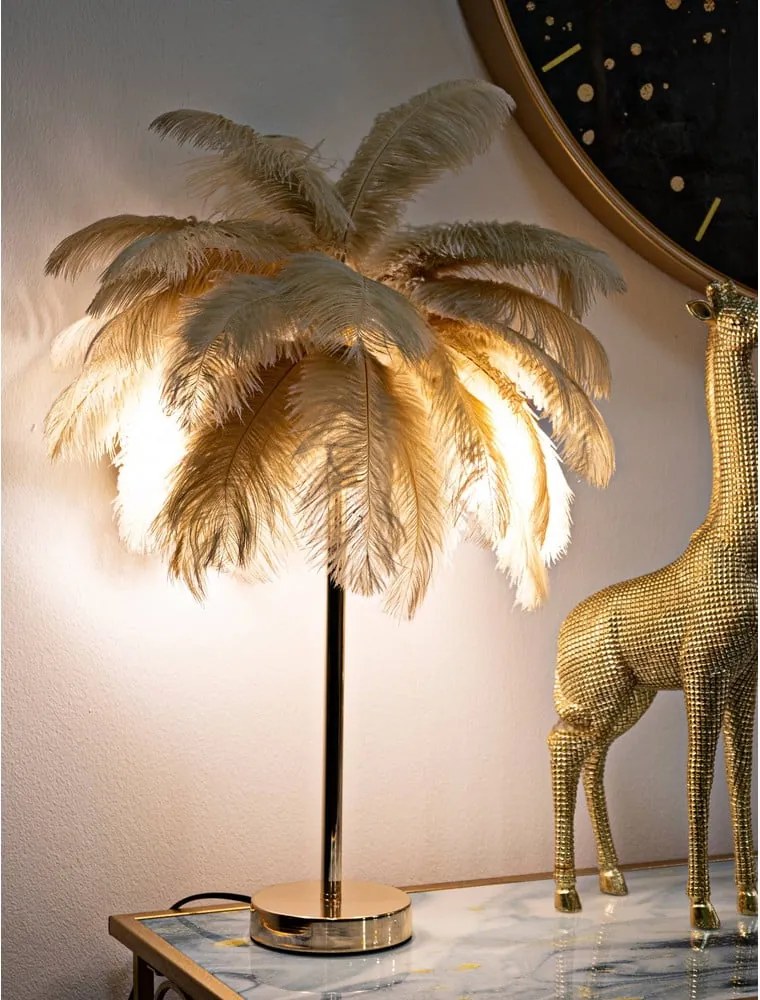 Stolní lampa ve zlaté barvě (výška 55 cm) Palm – Mauro Ferretti