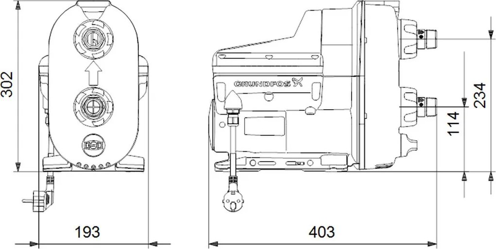 Grundfos SCALA2 3-45A Domácí vodárna 93013252