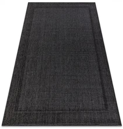 Dywany Luszczow Kusový koberec TIMO 5979 SISAL venkovní rám černý Rozměr koberce: 70 x 200 cm