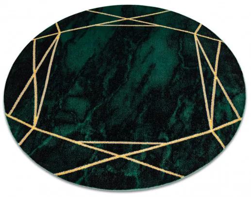 Dywany Łuszczów Kusový koberec Emerald 1022 green and gold kruh - 160x160 (průměr) kruh cm