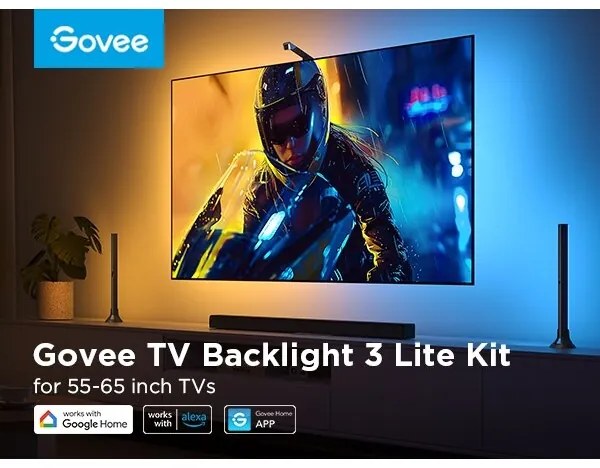 Govee - SADA 2x Backlight TV 55-65" SMART LED podsvícení RGBICW Wi-Fi