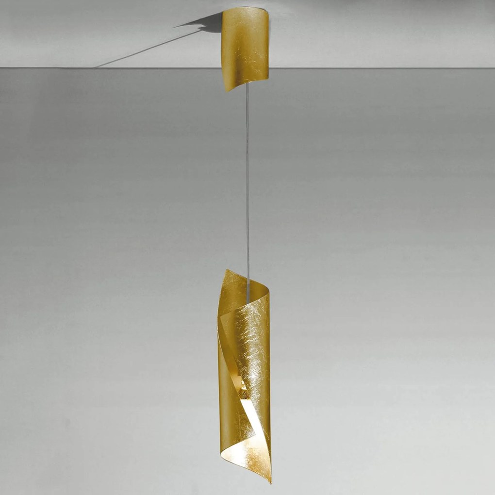 Závěsná lampa Knikerboker Hué LED 8x37 cm zlatý list