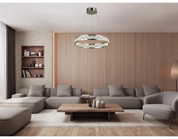 LED Stmívatelný lustr na lanku ENRIQUE LED/55W/230V 3000-6000K +dálkové ovládání