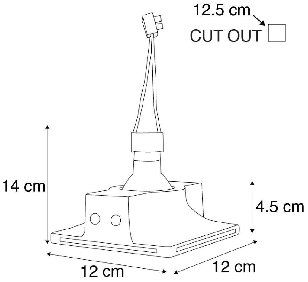 Chytré zapuštěné bodové svítidlo bílé 12 cm kulaté vč. Wifi GU10 50mm - Gypsy