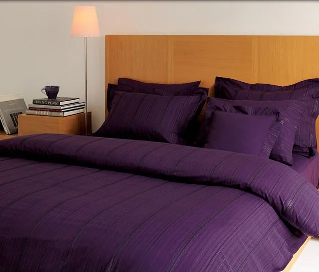 Saténové povlečení valeron larkin plum velikost: 140x200 + 70x90 cm