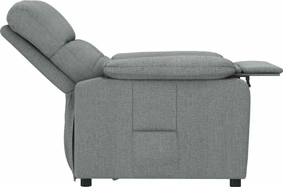 Polohovací křeslo tmavě šedé textil 289663