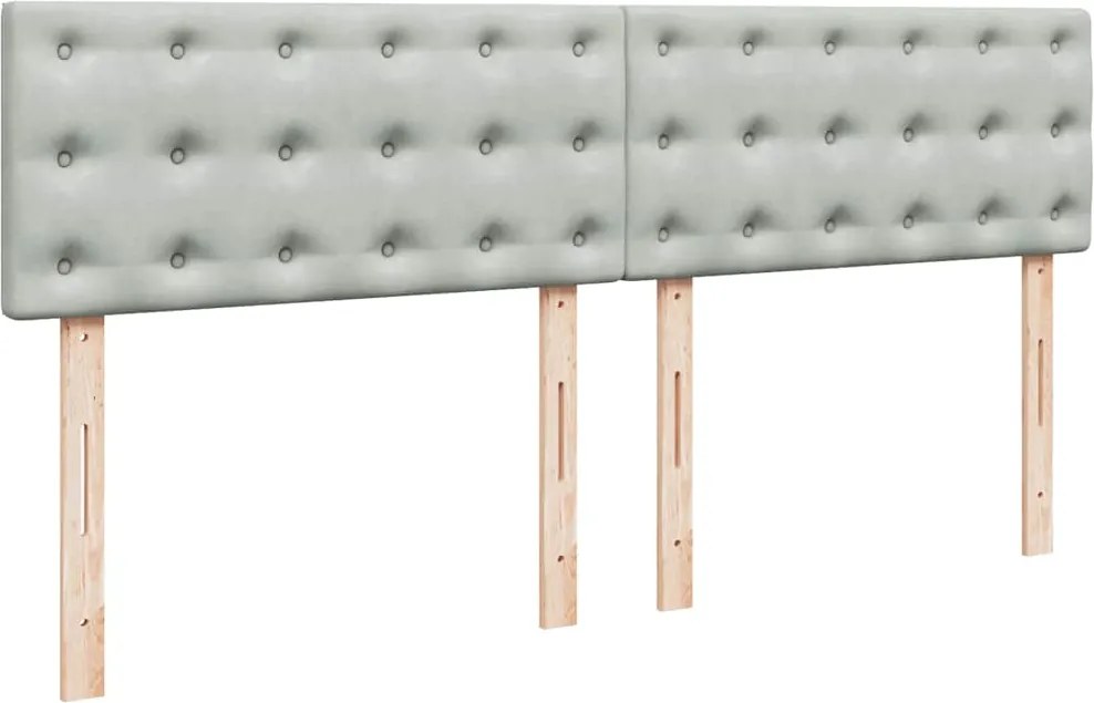 Box spring postel s matrací světle šedá 180x200 cm samet 3287818