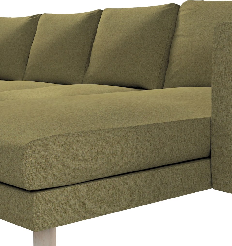 Potah na pohovku IKEA Norsborg 4-místná se šezlongem barva zelená látka pletený vzor