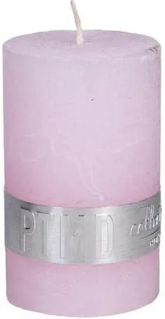 Rustikální svíčka růžová PTMD