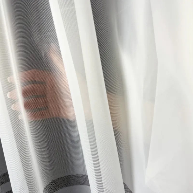 Žakárová záclona bílá metráž Ervi R166
