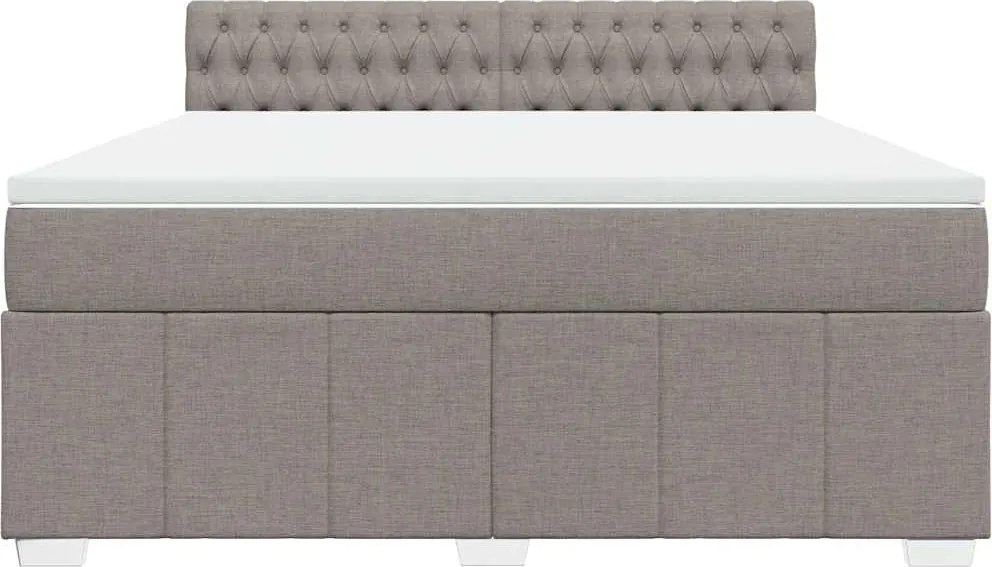 Box spring postel s matrací taupe 180x200 cm textil 3289458