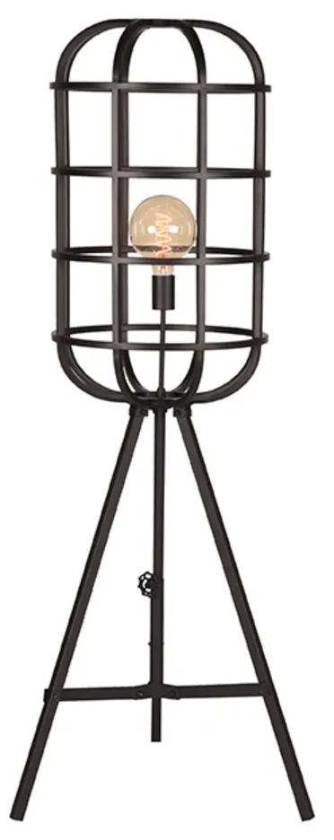 LABEL51 Černá kovová stojací lampa Twine