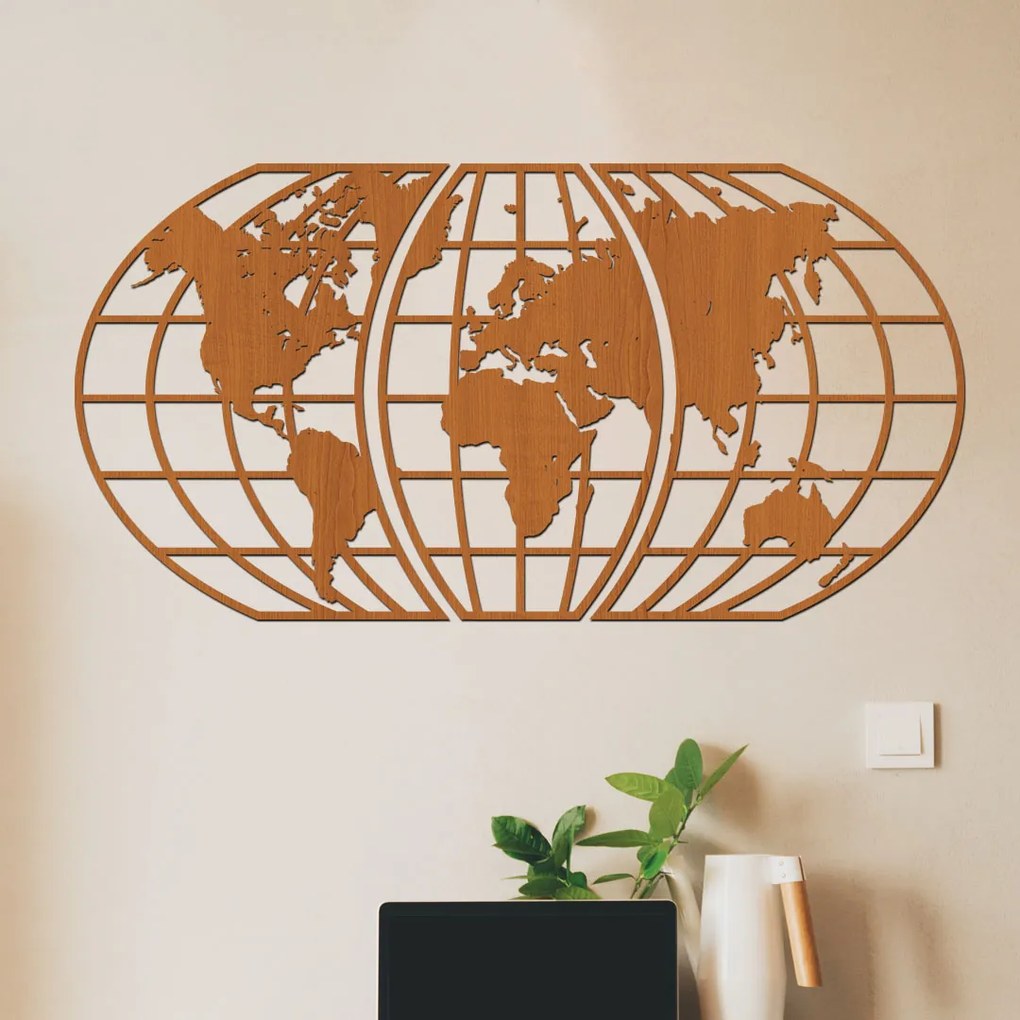 dřevo života 3 dílna mapa světa Global Zvolte barvu dekoru: Dub zlatý, Rozměry šxv (cm): 78x40