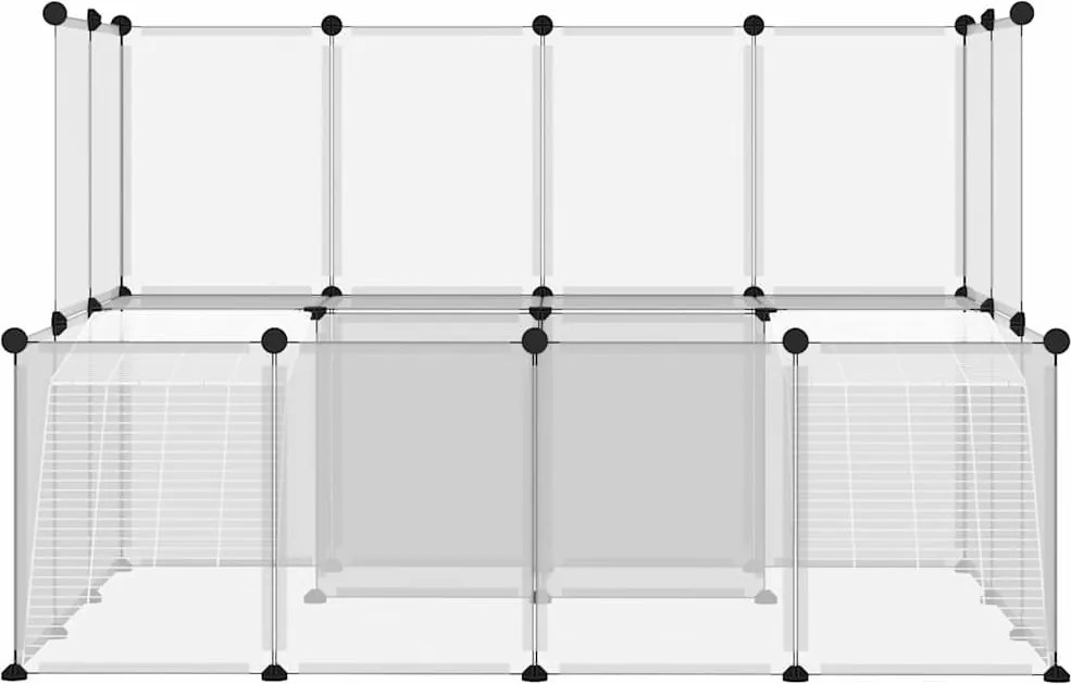 Klec pro malá zvířata průhledná 143 x 107 x 93 cm PP a ocel 340570