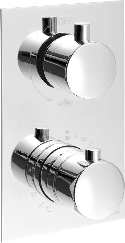 Sapho KIMURA podomítková sprchová termostatická baterie, 3 výstupy, chrom - KU392