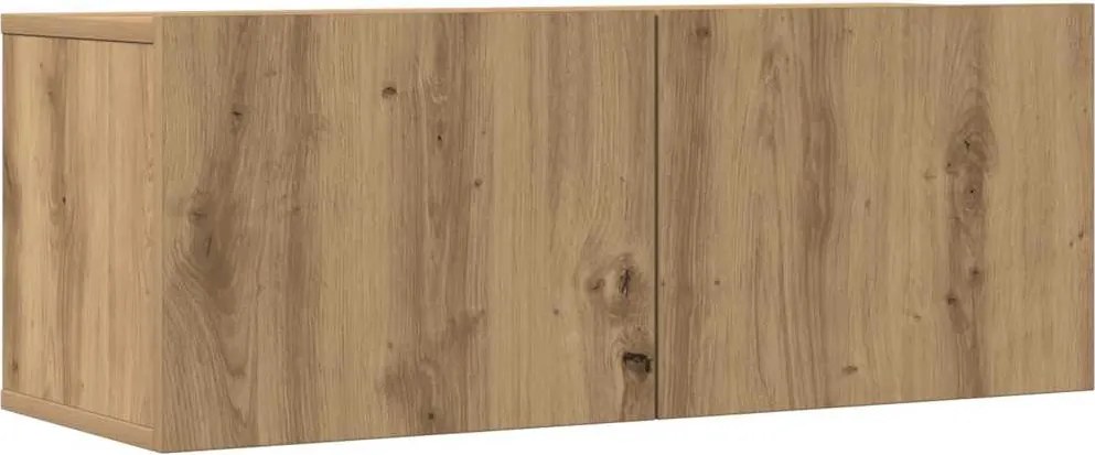 Sada 4 kusů nástěnné TV skříňka dub artisan kompozitní dřevo 3329220
