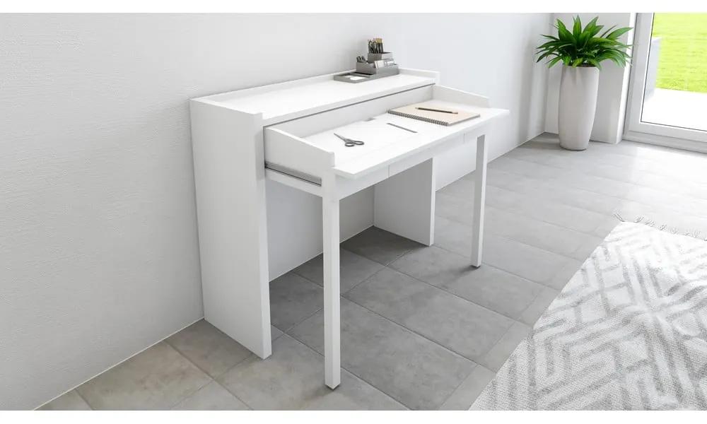 Pracovní stůl s bílou deskou 36x110 cm Mel – Woodman