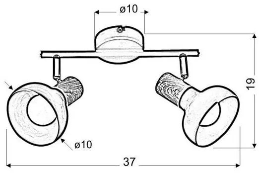 Bodové svítidlo PUERTO 2xE14/40W/230V