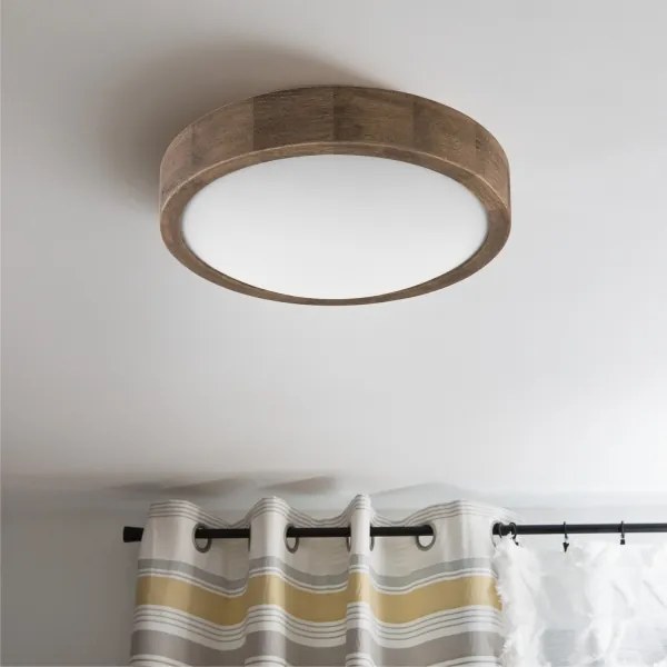 Brilagi - LED Stropní svítidlo CARVALHO SLIM 1xE27/15W/230V dub ořech pr. 27 cm