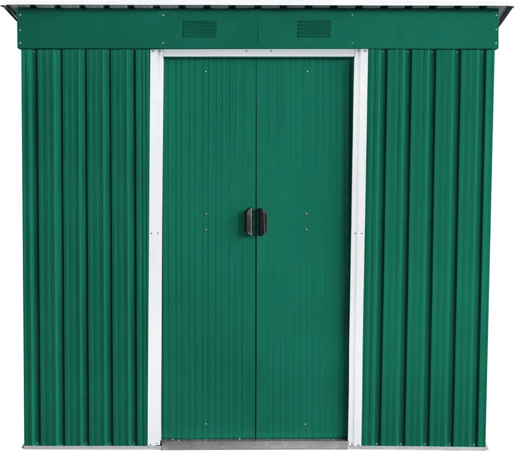 Zahradní domek BestBerg ZD-67GRW / 4,3 m² / 197 × 217 × 202 cm / zelená/bílá
