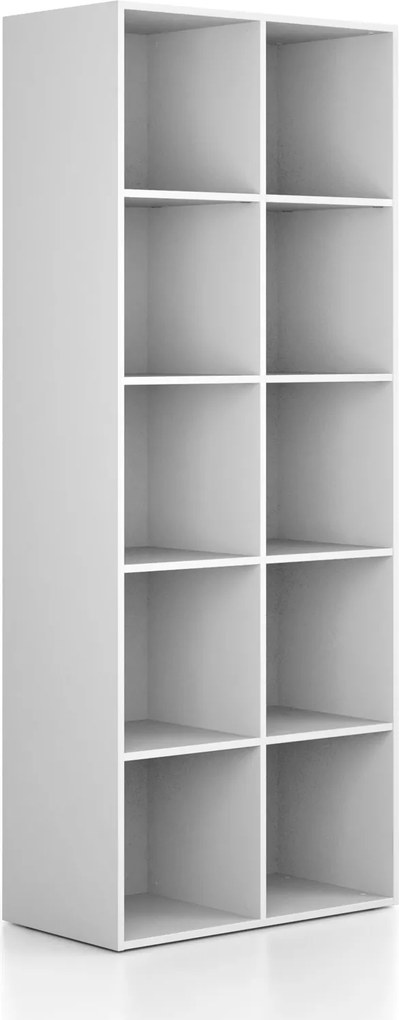 Regál FRAME, vysoký, 2 sloupce, 2162 x 872 x 450 mm, bílá