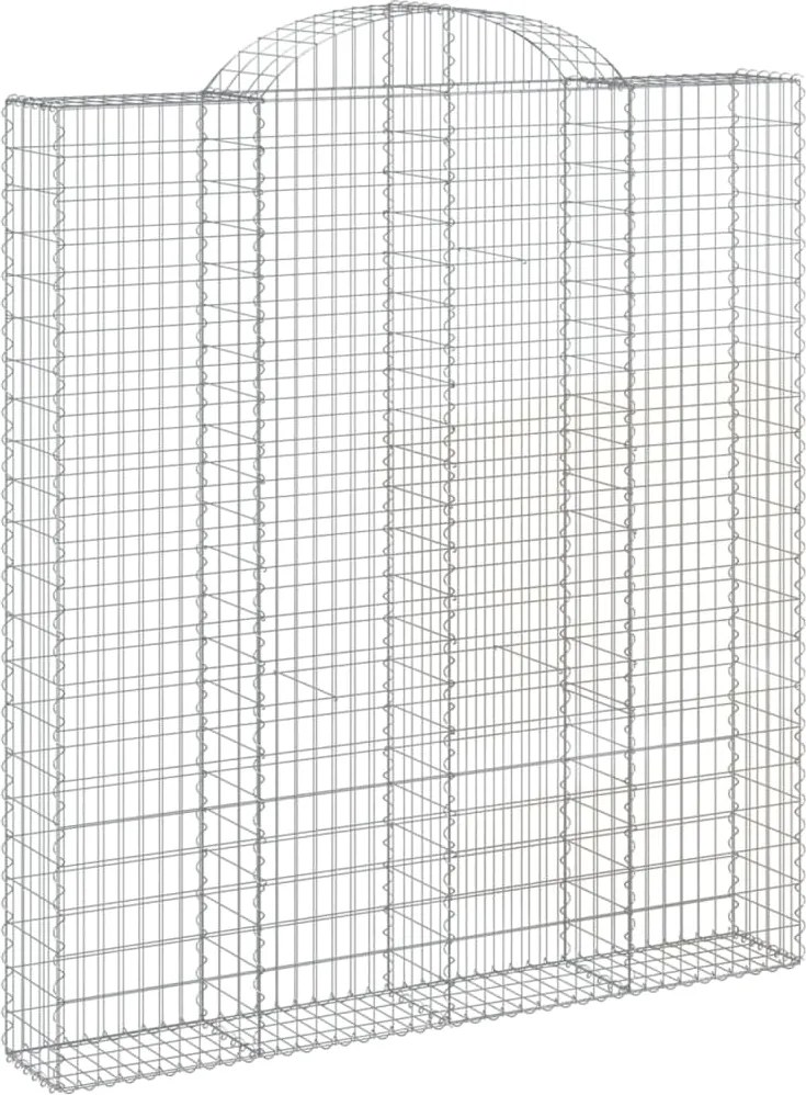 Klenuté gabionové koše 3 ks 200x30x220/240cm pozinkované železo 3146237