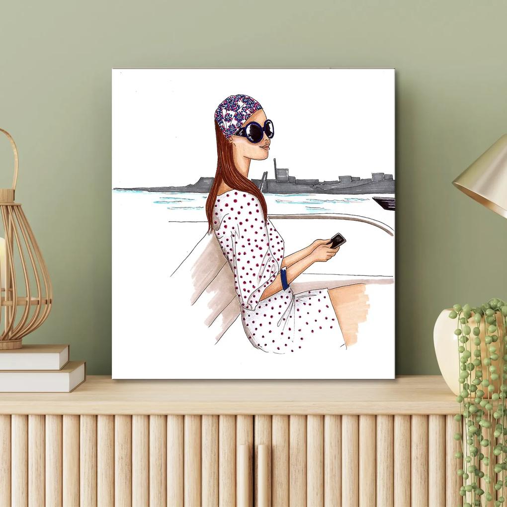 Gario Obraz na plátně Žena na lodi - Gisele Oliveira Fraga Baretta Rozměry: 30 x 30 cm