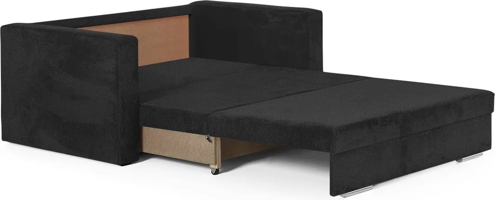 MEGA AKCE Pohovka pro 2 osoby s funkcí spaní DOTA Černá DOT100 Černá
