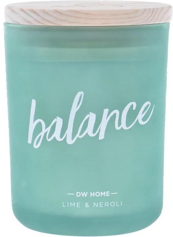 dw HOME Vonná svíčka Yoga - Balance 425gr, zelená barva, sklo, dřevo, vosk