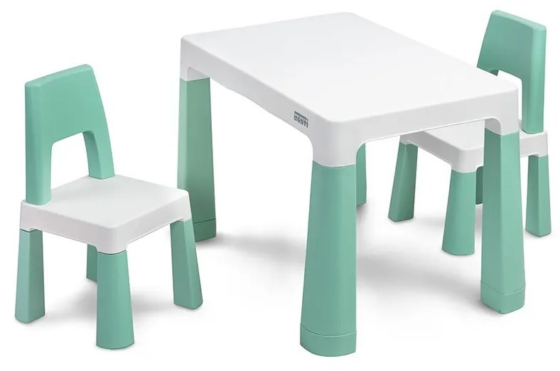 Dětský set stoleček se 2 křesílky Toyz MONTI mint Barva: zelená