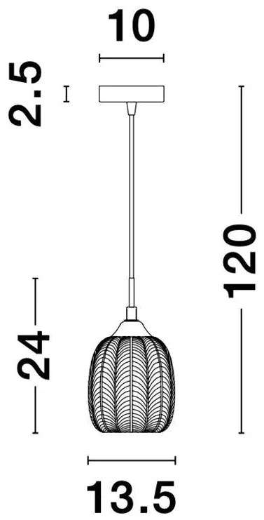 Nova Luce Závěsné svítidlo VARIO čiré sklo a saténový zlatý kov E27 1x12W