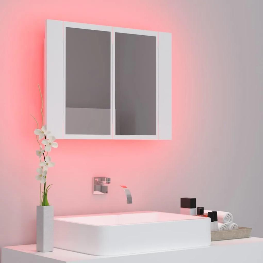 vidaXL LED koupelnová skříňka se zrcadlem 60 x 12 x 45 cm akryl [804956] Barva: šedá sonoma