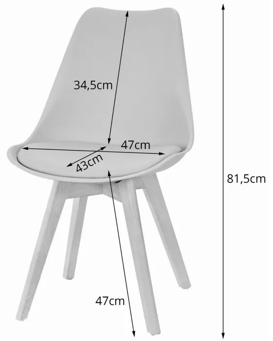 Bílý jídelní set 1 + 4, stůl BERGEN 120 + židle BALI MARK