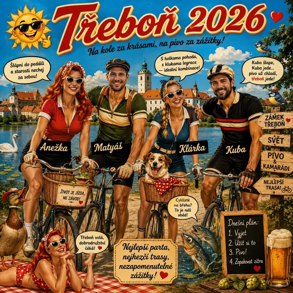 Osobní ilustrace z vlastní fotky na přání – Retro Pin-Up styl (Elektronická verze) Varianta grafického zpracování:: Kreslený styl