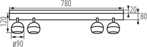 Svítidlo Kanlux GALOBA EL-4I W GU10 33680