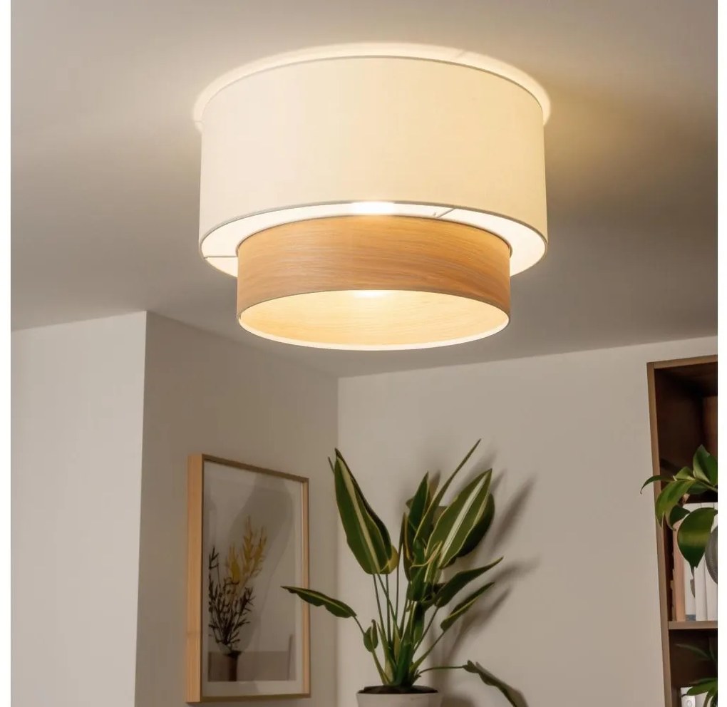Brilagi - LED Přisazený lustr CERIA 1xE27/40W/230V pr. 50 cm bílá/béžová