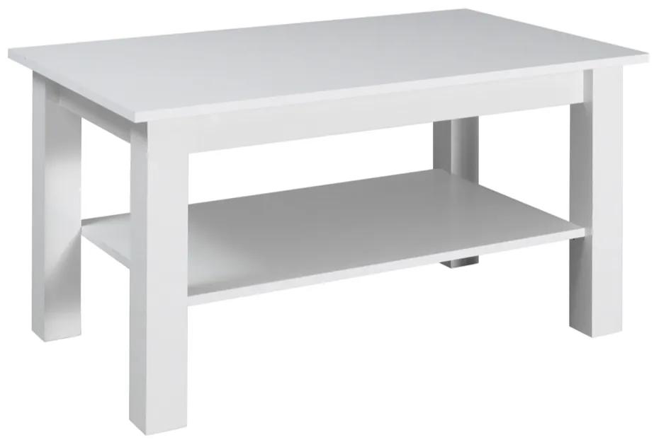 Moderní bílý konferenční stolek s policí T21 maride