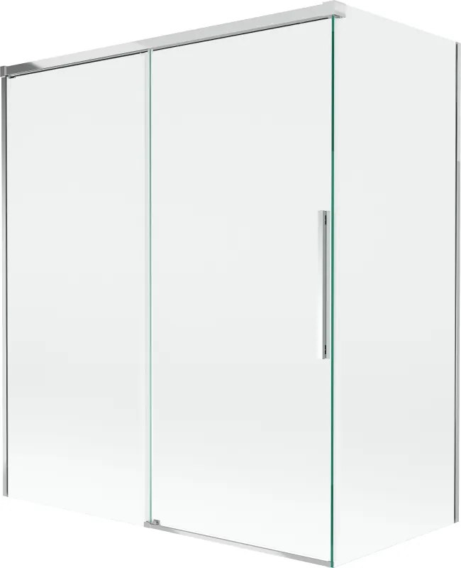 Mexen Rox, 2-křídlová posuvná vanová zástěna 140 + 70 x 150 cm, 8mm čiré sklo, chromový profil, 8C9-140-070-01-00