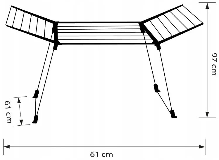 Erga Model 205, stabilní rozkládací sušák na prádlo 170x61x97 cm, bílá-šedá, ERG-SEP-10SUSSTOVIS17