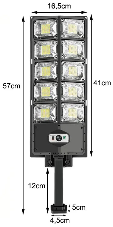 Verk Group Solární led lampa pohybový senzor soumrak dálkové ovládání pouliční lampa noční světlo