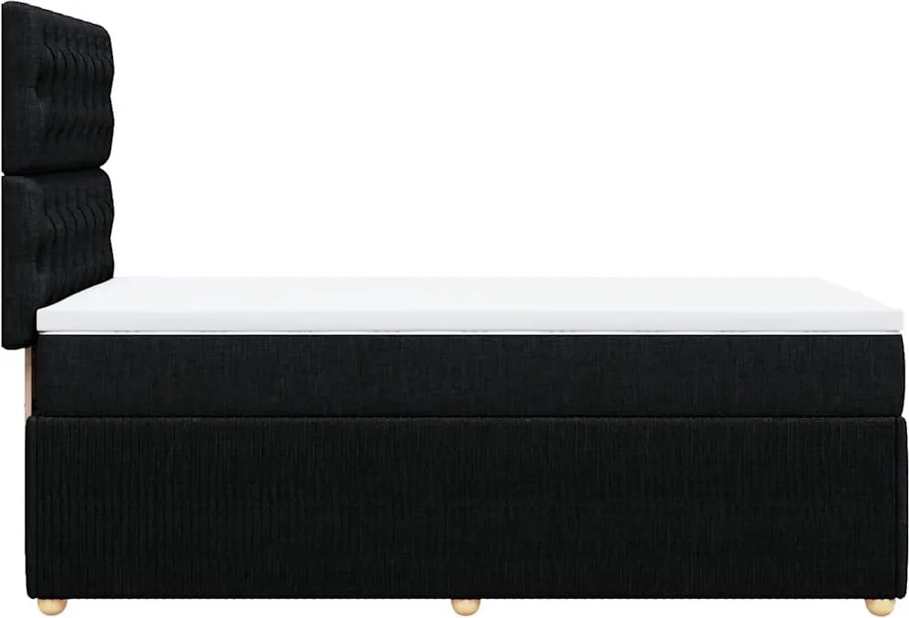 Box spring postel s matrací černá 90x190 cm textil 3291920