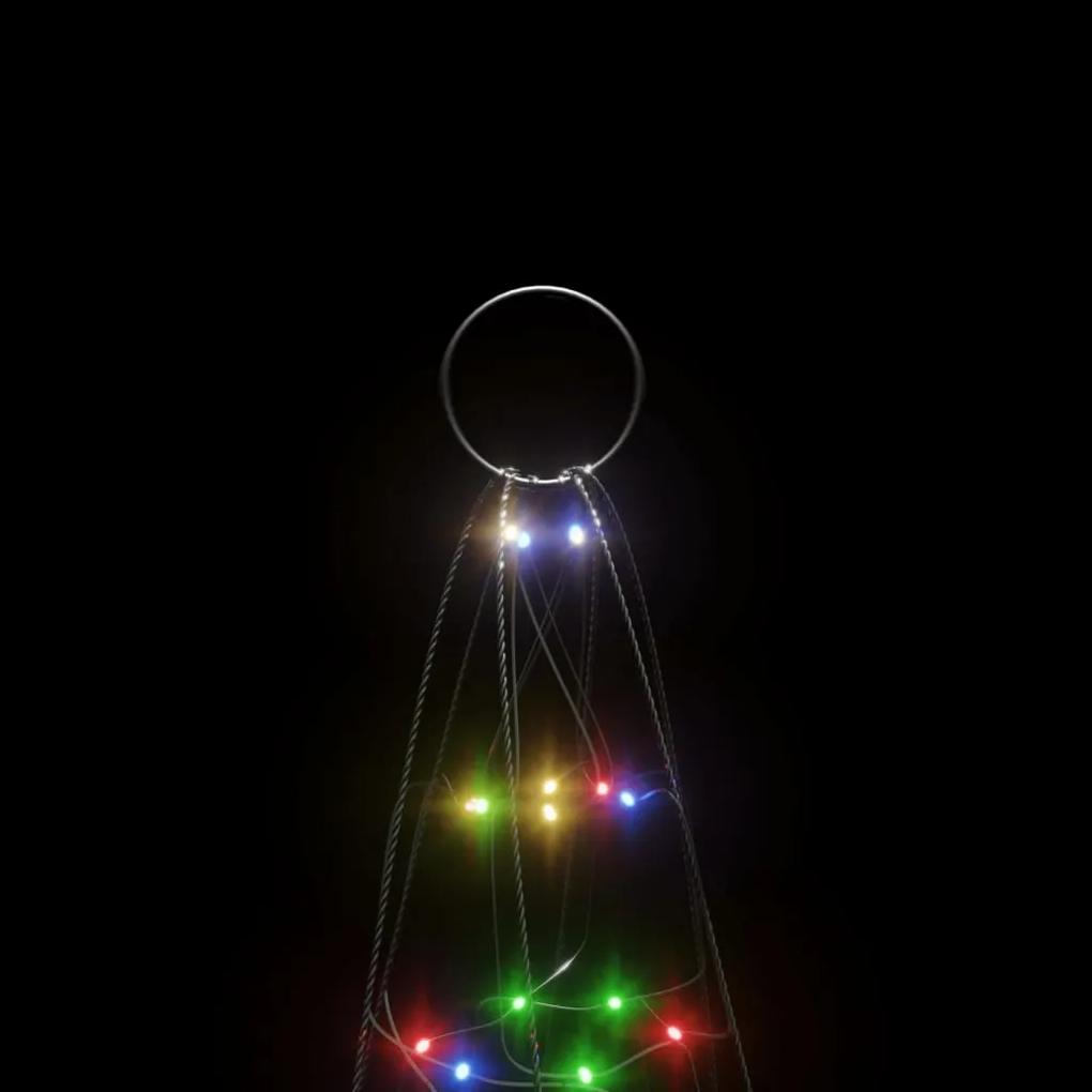 Vánoční stromek na stožár 200 barevných LED diod 180 cm