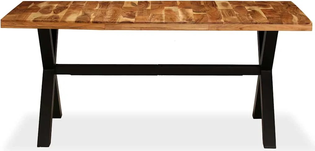 Jídelní stůl z masivního dřeva akácie a mangovníku 180x90x76 cm 245640