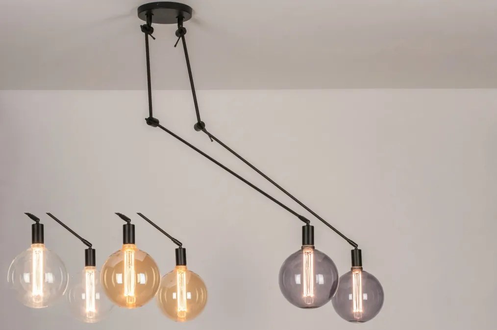 Závěsné svítidlo nad stůl Snap Bulb Black Duo